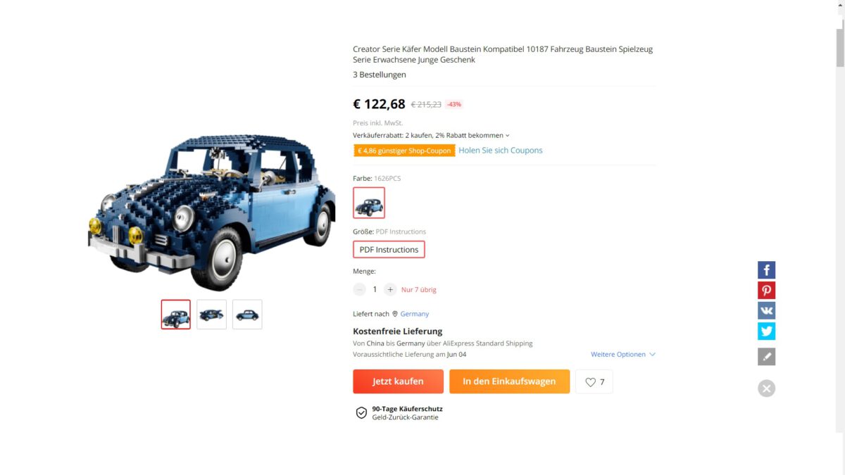 Webrick-Rebuilt – Brickbeetle (Lego 10187) (English) - Breaking Brick